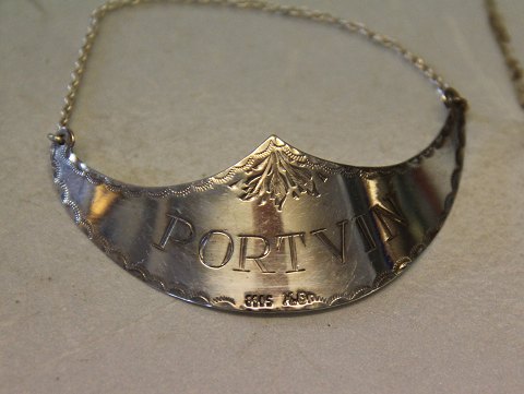 Klosterkælderen - Silver signs for decanters or bottles ca 6 cm Sherry ...