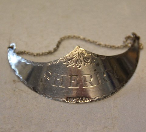 Klosterkælderen - Silver signs for decanters or bottles ca 6 cm Sherry ...